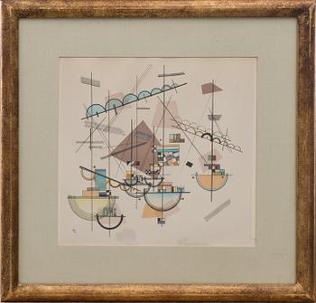 WASSILY KANDINSKY, färglitografi, monogramsignerad och daterad i ...