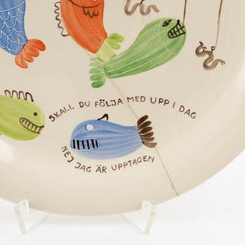 Stig Lindberg, six 'Löja' plates, Gustavsberg. - Bukowskis