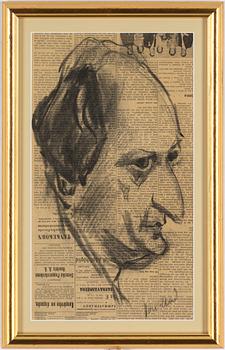 JOHN JON-AND, kol på tidningspapper, signerad Jon-And. - Bukowskis