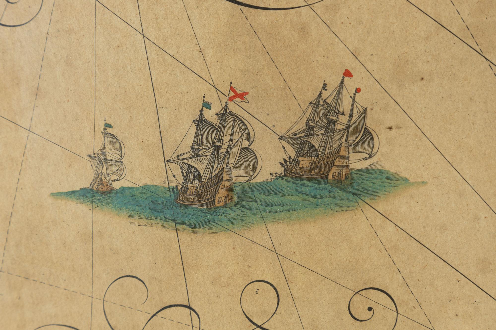 Johannes/Jean Blaeu, map/copper engraving, coloured. - Bukowskis