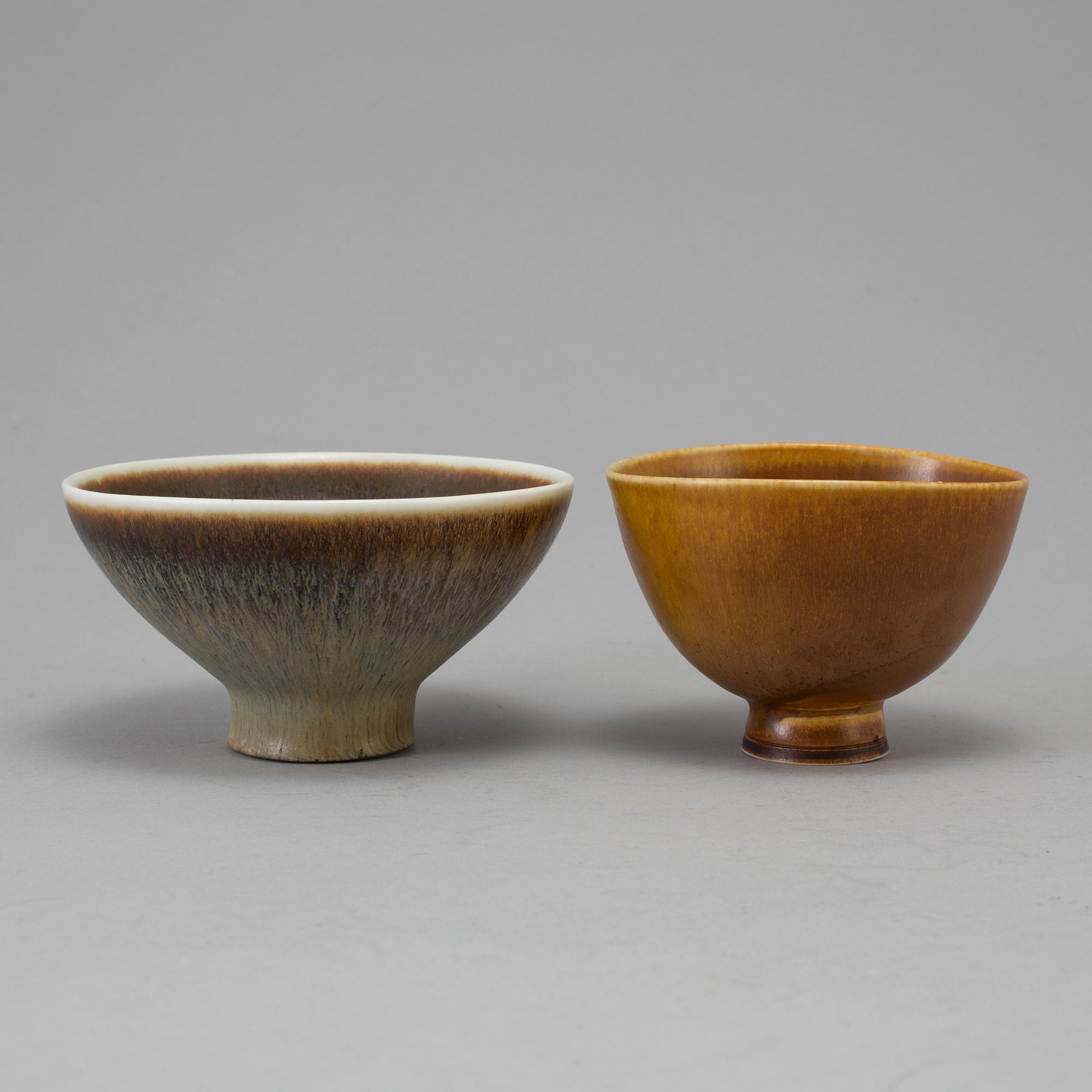 Two stoneware bowls by Bernt Friberg and Carl-Harry Stålhane. - Bukowskis