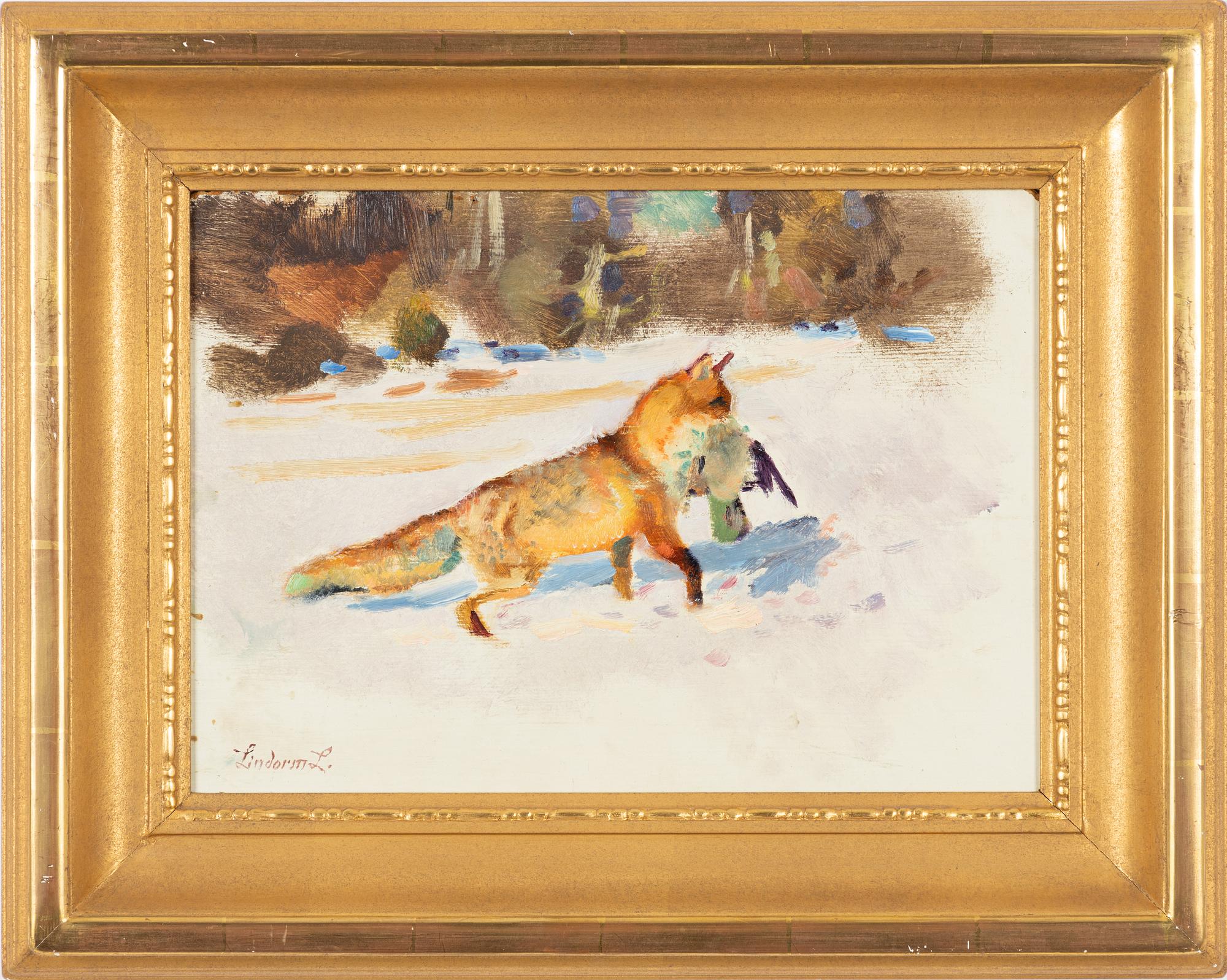 Lindorm Liljefors, Räv med byte. - Bukowskis