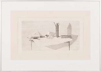 Tuomas von Boehm, litografi, signerad och daterad 1955, numrerad 3/36 T ...