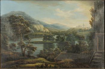 Swedish artist, circa 1830, Expansive landscape. - Bukowskis