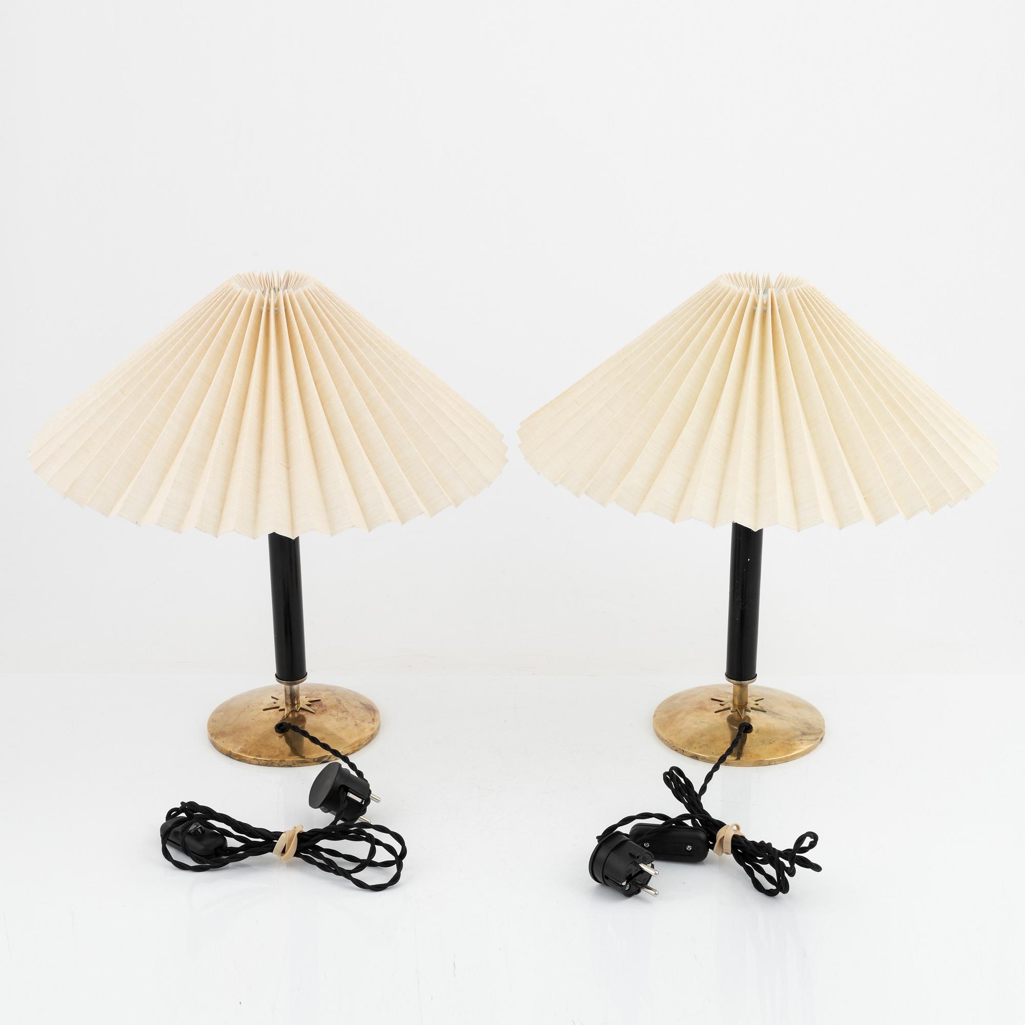 Harald Notini, a pair of table lights, Arvid Böhlmarks Lampfabrik ...