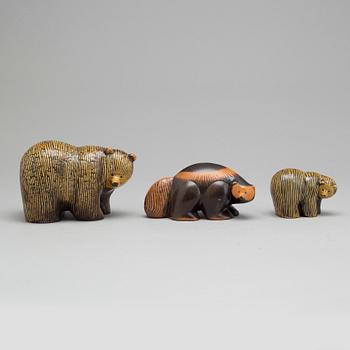 LISA LARSON, three stoneware sculptures, Gustavsberg. - Bukowskis