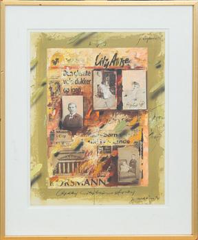 JÖRGEN WARING, blandteknik och collage. Signerad. - Bukowskis