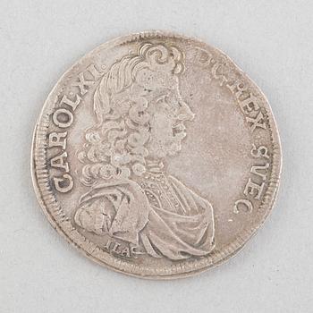 Karl XI, silvermynt, 2/3 taler, Pommern, 1690. - Bukowskis