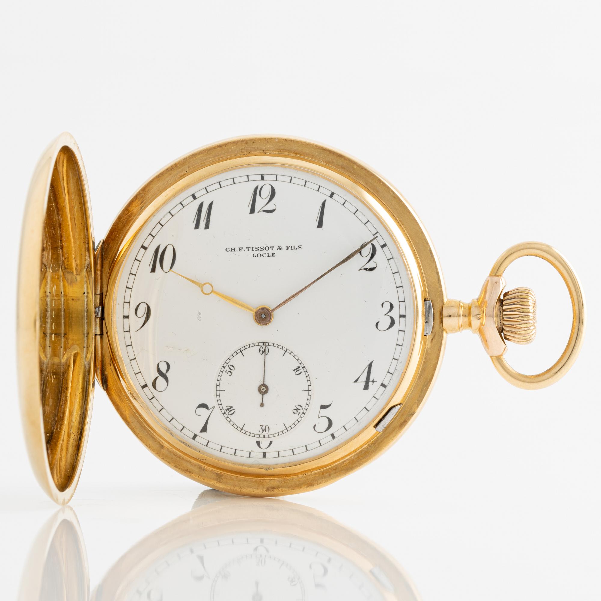 Ch. F. Tissot & Fils, pocket watch, 56 mm, hunter. - Bukowskis Ch. F. Tissot & Fils, pocket watch, 56 mm, hunter. - Bukowskis