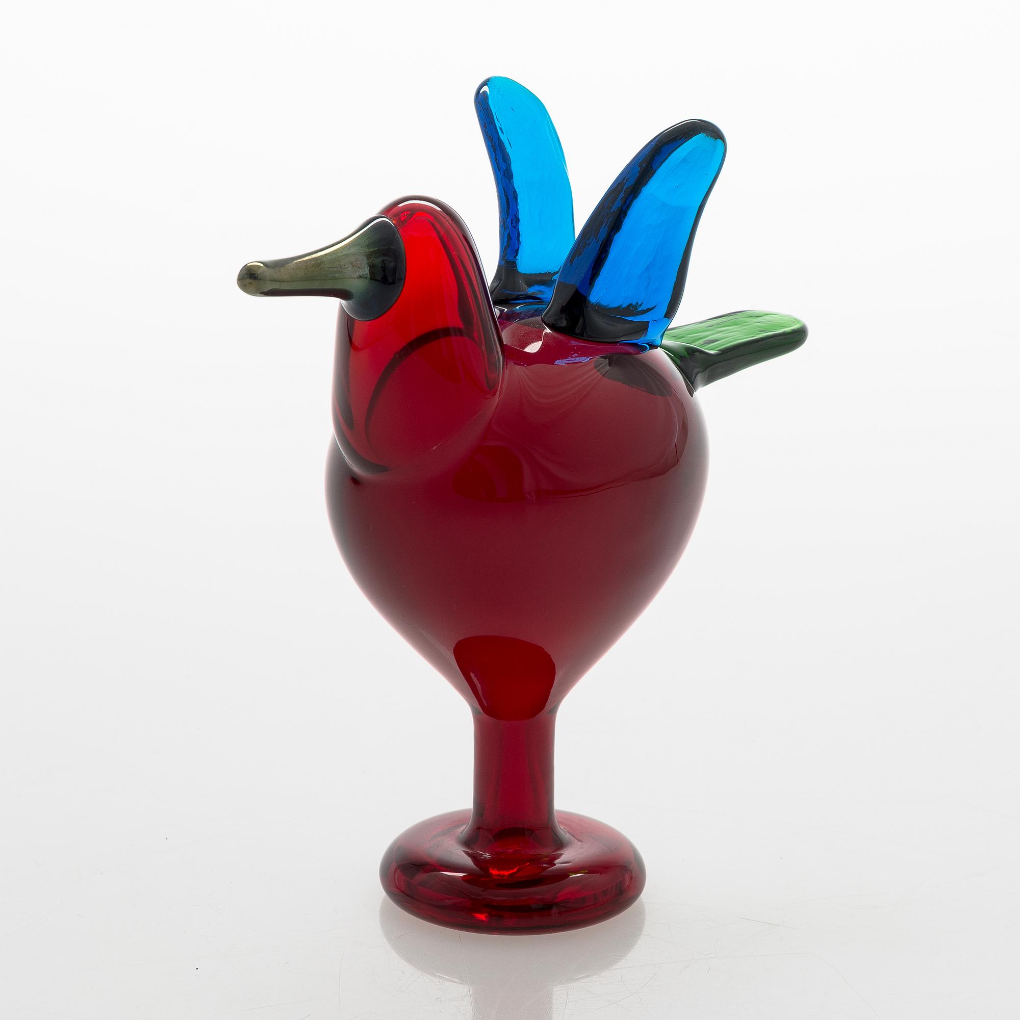 Oiva Toikka, Anniversary glass bird, Nuutajärvi 215 years, signed O ...