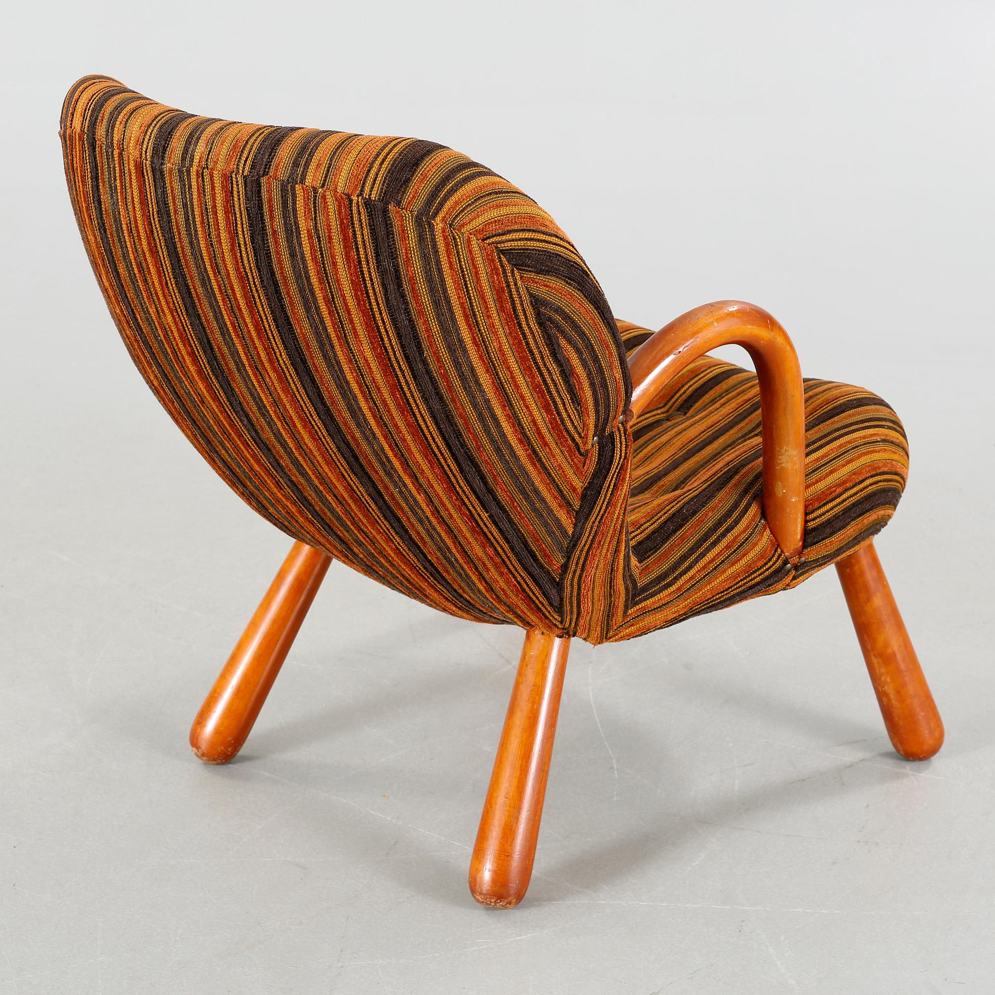 An armchair attributed to Philip Arctander, "Clam chair", around mid ...