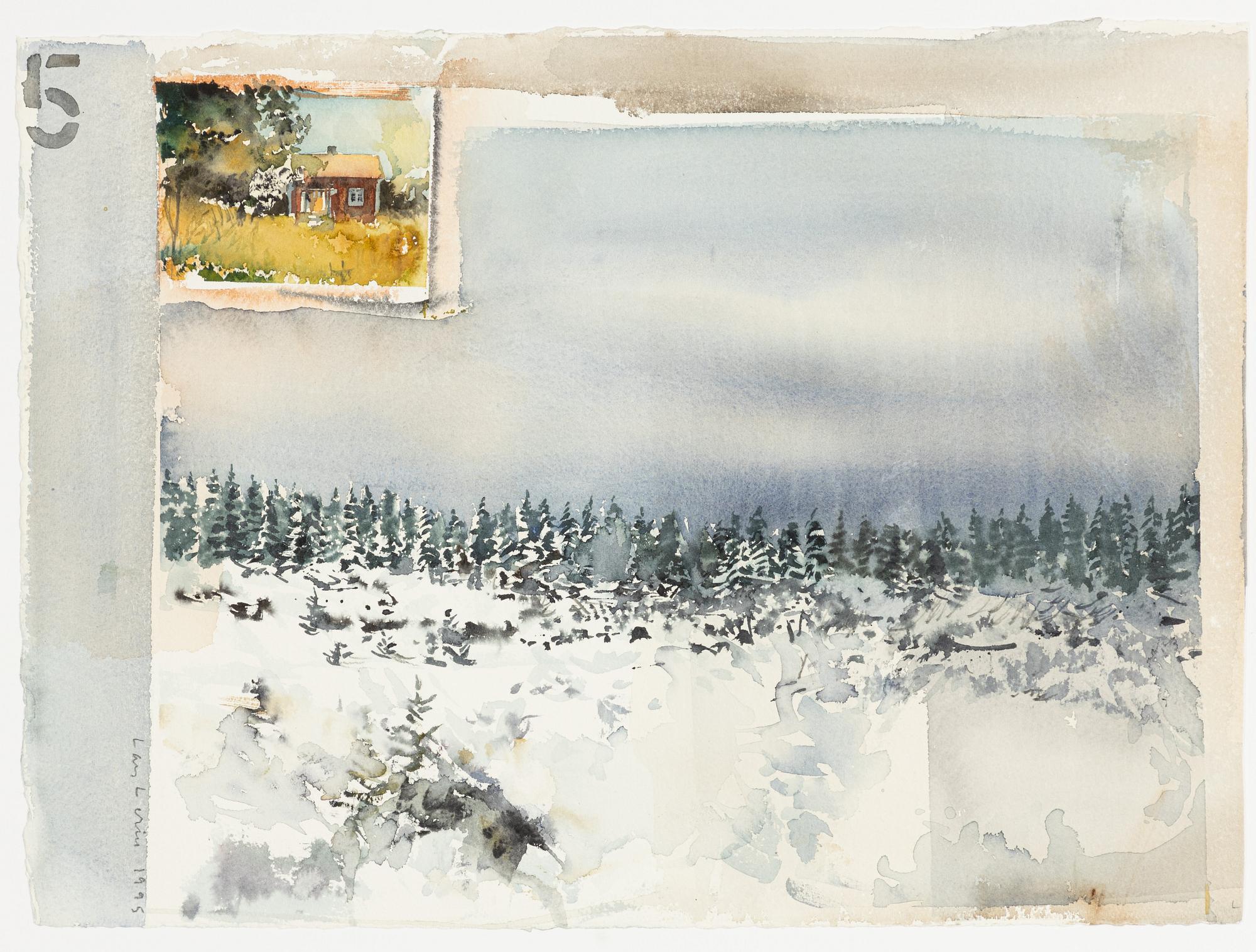 Lars Lerin, "Vinter i Värmland". - Bukowskis