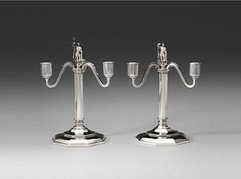 A pair of Atelier Borgila sterling candelabra, Stockholm 1941. - Bukowskis