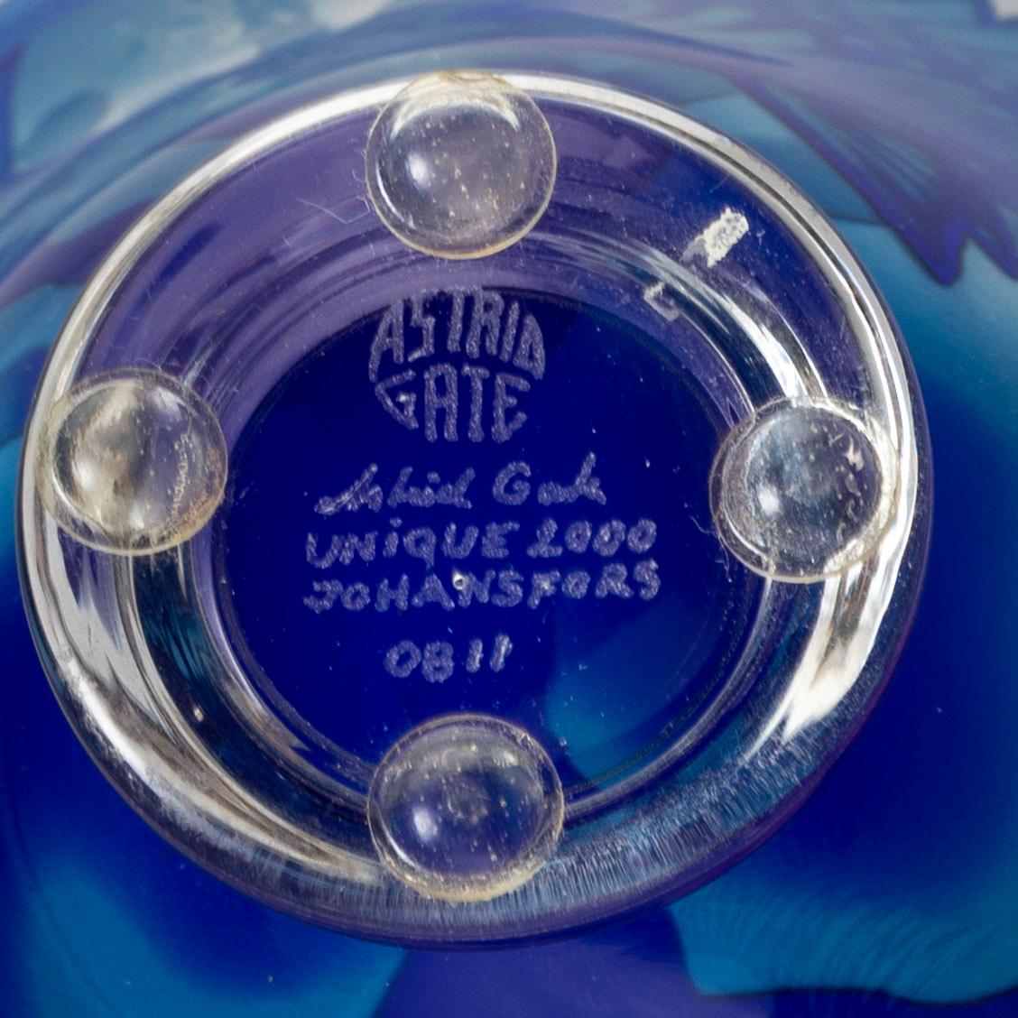 ASTRID GATE, a unique glass bowl and bottle from Johansfors, 2000 ...