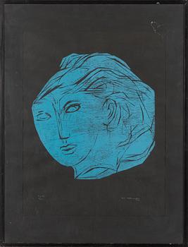 Ina Colliander, träsnitt, signerad och daterad 1964. Märkt Tpl'a 8/10 ...