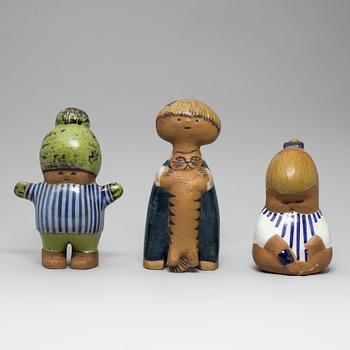 LISA LARSON, three stoneware figurines from Gustavsberg. - Bukowskis