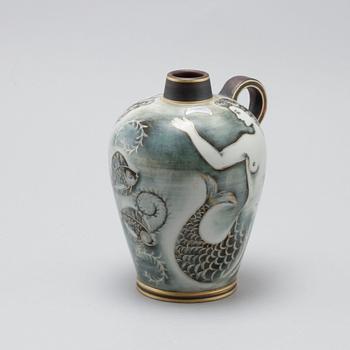 GUNNAR NYLUND, kanna, stengods, "Flambé", Rörstrand, 1930-/40-tal ...