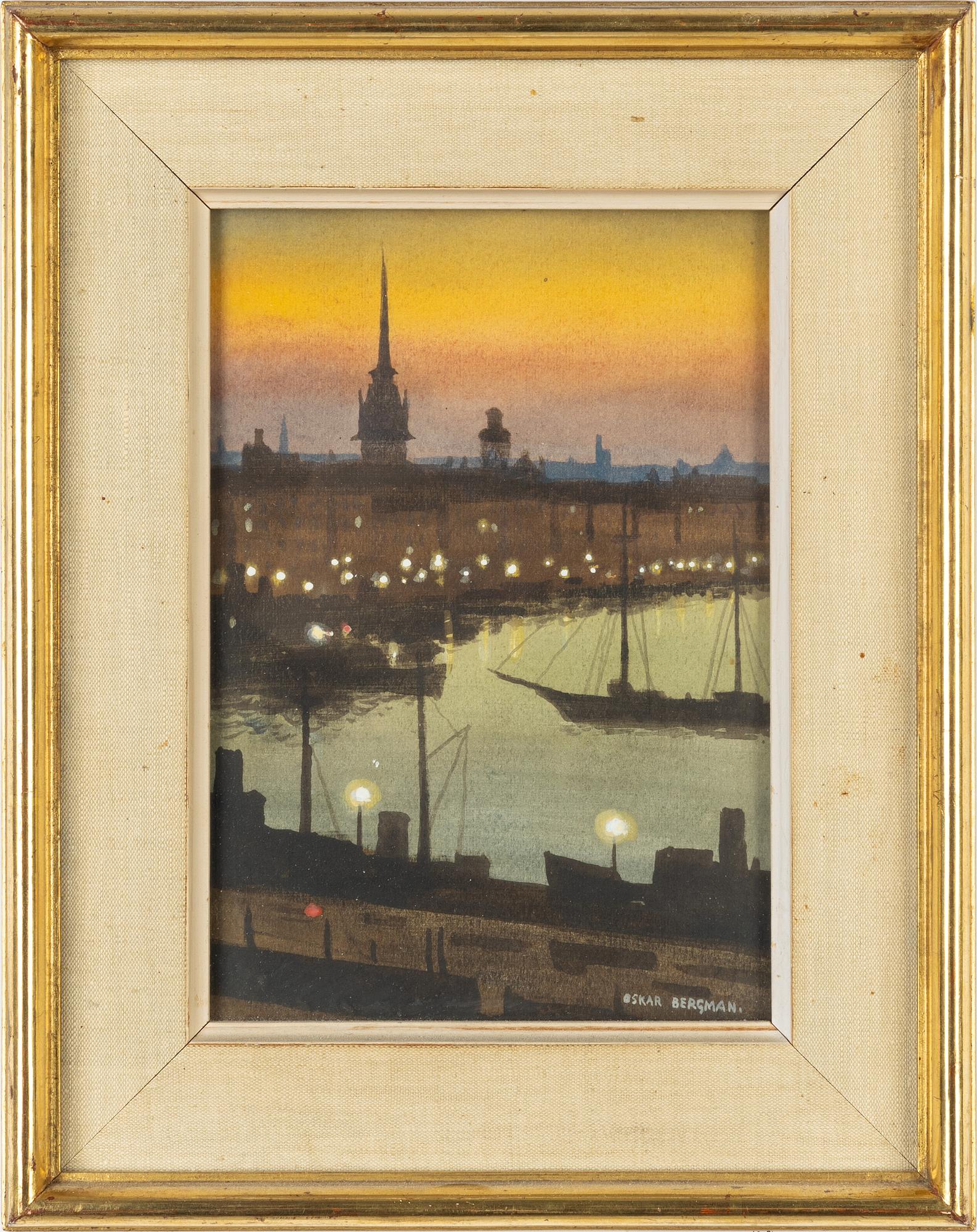 Oskar Bergman, Twilight over Stockholm. - Bukowskis