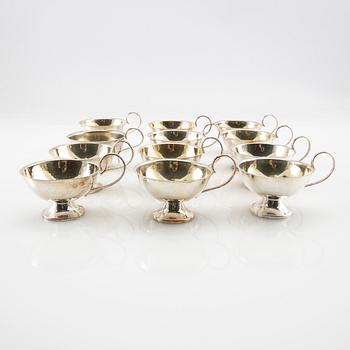 Punch mugs 12 silver 20th century, second half. - Bukowskis