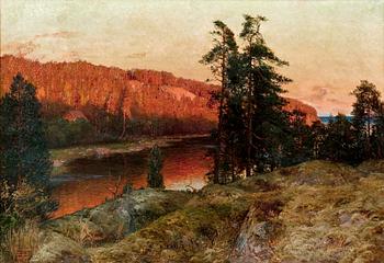 Erik Abrahamsson, "EVENING SUN AT FARSVIK". - Bukowskis