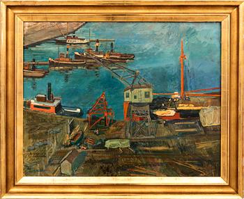 Axel Nilsson, "Harbour Scene". - Bukowskis