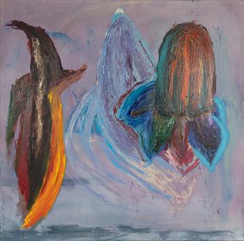 Stephen Mueller, acrylic/oil on canvas, signed and dated August -81 ...