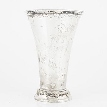 A Swedish silver beaker, bearing the mark of CG Hallberg, Stockholm ...