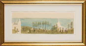 RANDI FISHER, watercolor on paper, signed and dated 1955. - Bukowskis
