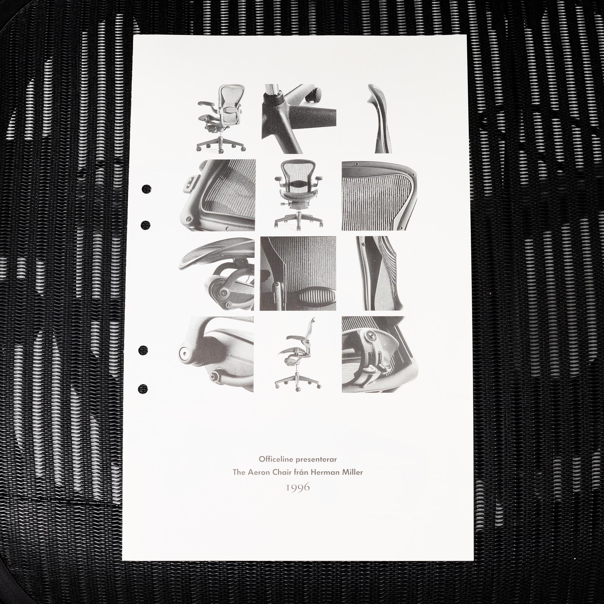 Don Chadwick och Bill Stumpf, skrivbordsstol, "Aeron", Herman Miller ...