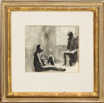 LOUIS BASTIN, watercolour, signed. - Bukowskis