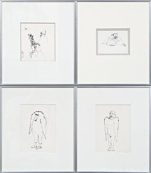 Gunnar Pohjola, INK DRAWINGS, 4 PCS. - Bukowskis