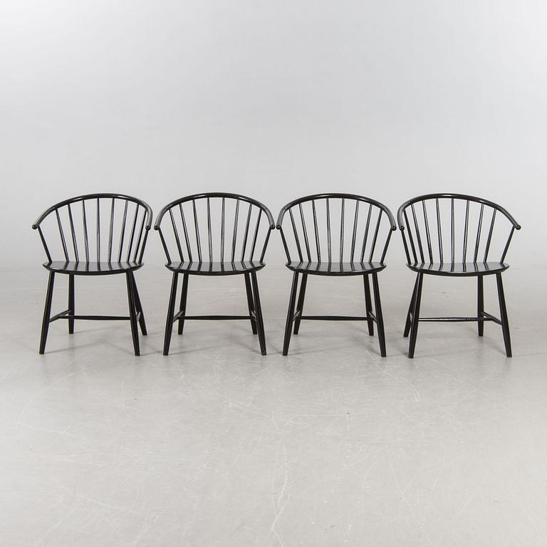 EJVIND A. JOHANSSON, karmstolar, 4 st, "J64", FDB Möbler, Danmark. - Bukowskis