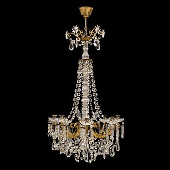 A late 19th century Oscarian chandelier. - Bukowskis