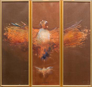 triptych, oil on canvas, signed. - Bukowskis