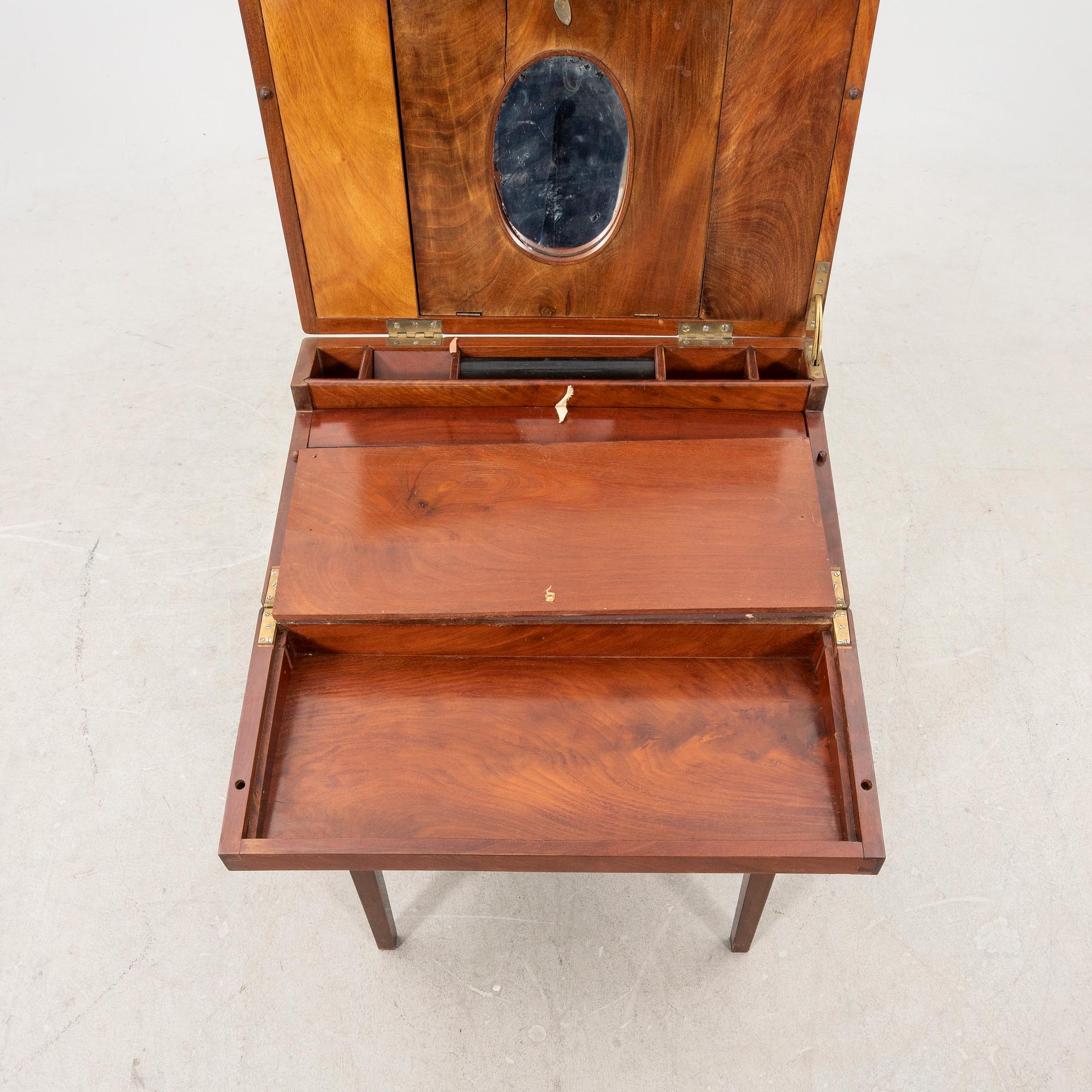 A late 19th century mahogany writing casket. - Bukowskis