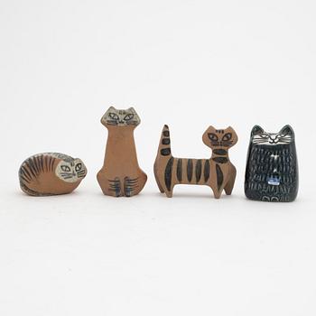 Lisa Larson, a set of four stoneware figurines of cats, Gustavsberg. - Bukowskis