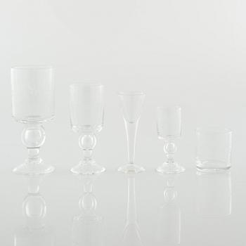 59 glass pieces, model Antik, Reijmyre, 20th century. - Bukowskis