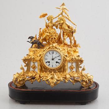A mantle clock, marked Bazar De Paris, France, second half of the 19th ...