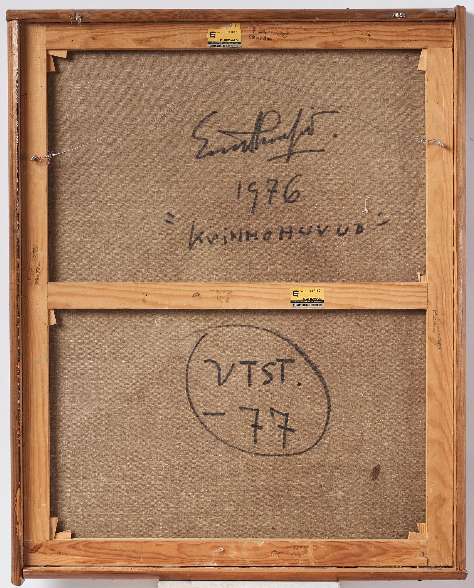 Evert Lundquist, "Kvinnohuvud". - Bukowskis