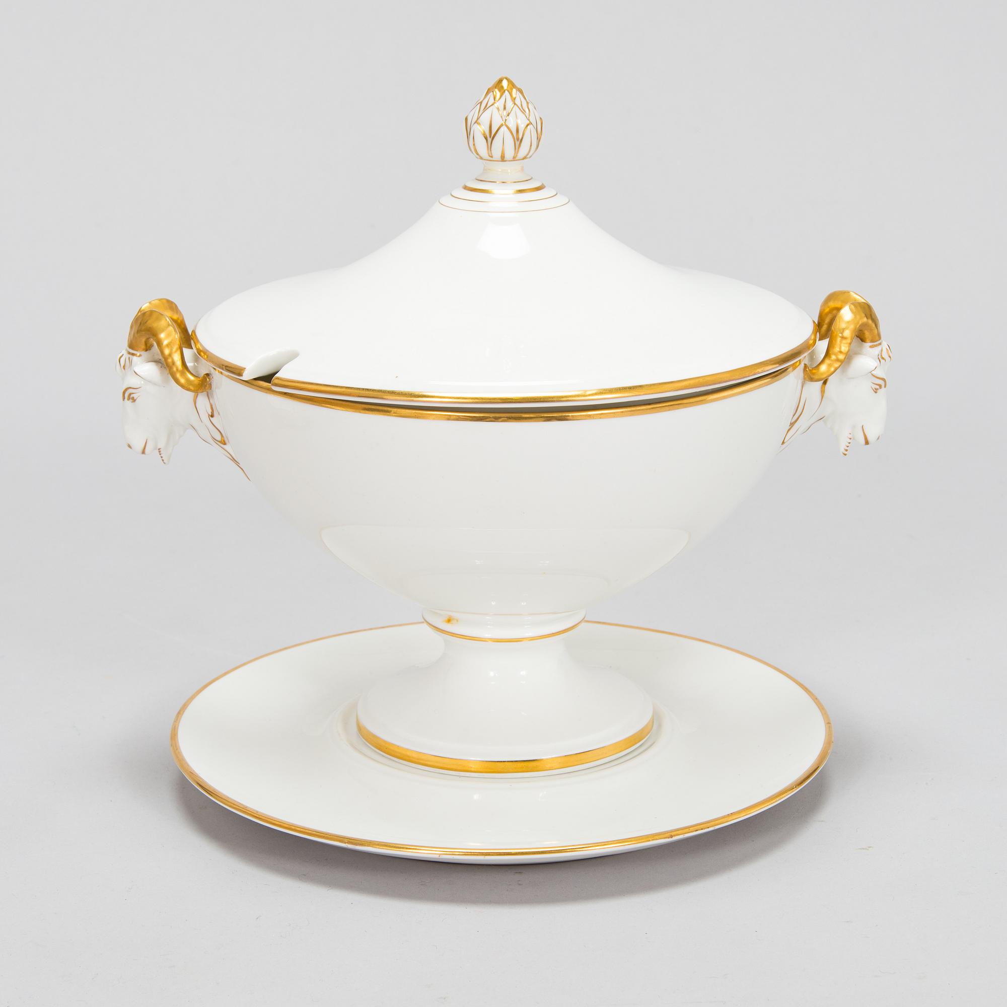 A 81-piece porcelain 'Empire' dinnerware for Rörstrand Sweden. - Bukowskis