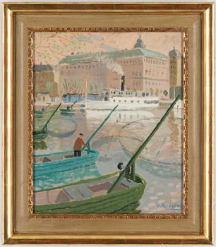 JURGEN VON KONOW, oil on canvas, signed. - Bukowskis