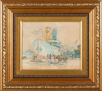 Verner Thomé, akvarelli, signeerattu. - Bukowskis