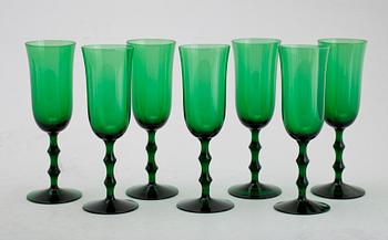 VINGLAS, 7 st, glas, "Salut", Simon Gate. - Bukowskis