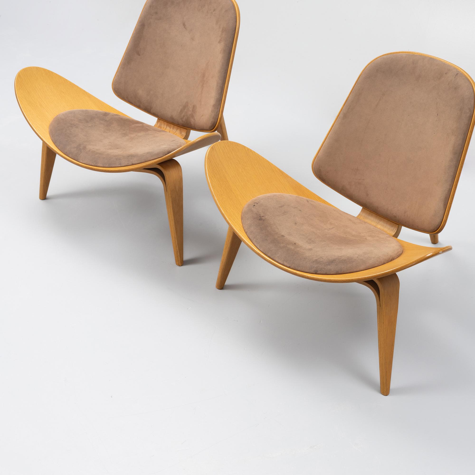 Hans J. Wegner, fåtöljer, ett par, "CH 07", Carl Hansen & Son, Aarup ...