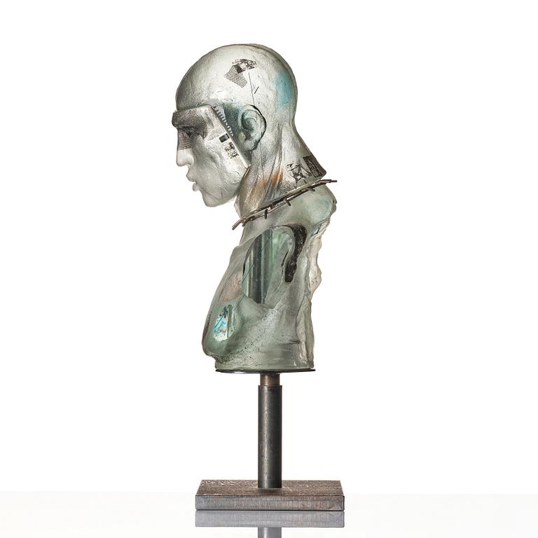 Claes Uvesten, "Prometheus", sand cast glass sculpture, Sweden 2008 ...