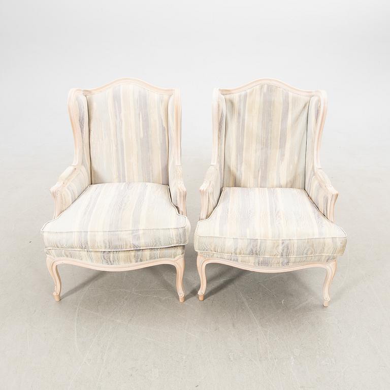 Bergèrer ett par Rokoko-stil 1900-talets andra hälft. - Bukowskis