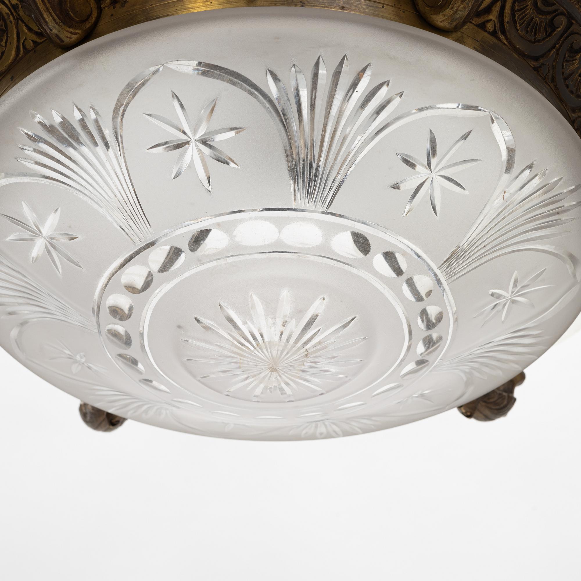 An early 20th century ceiling lamp. - Bukowskis