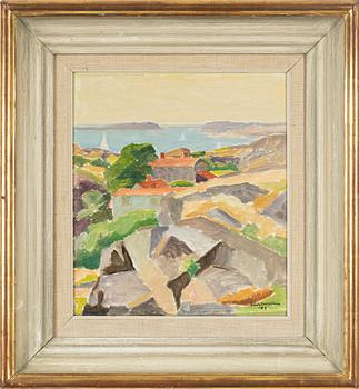 Ellis Wallin, olja på pannå, signerad. - Bukowskis