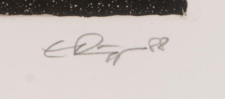 ESA RIIPPA, etching, aquatint, signed and dated 88, numbered 7/50 ...