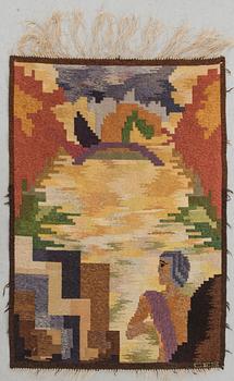 VÄVNAD, gobelängteknik, 1900-talets mitt. Signerad CES (Carl Edvin ...